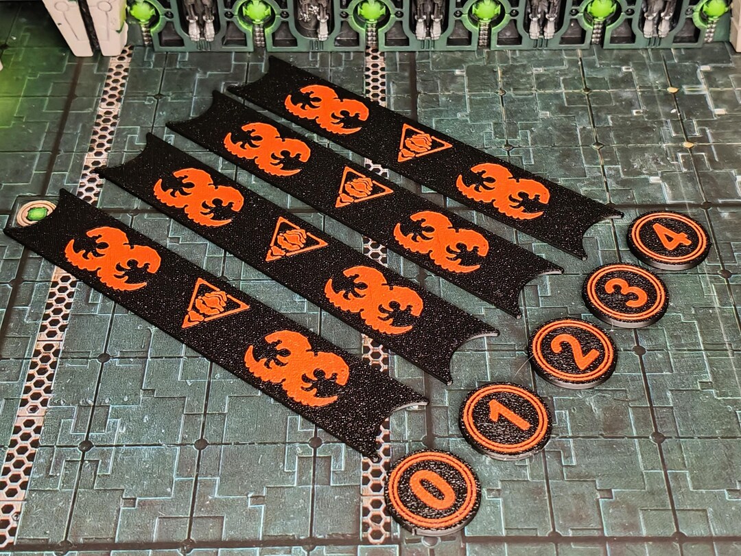 Kill Team Ravener Tunneling Marker & Token Set | 5" Measuring Tool With ...