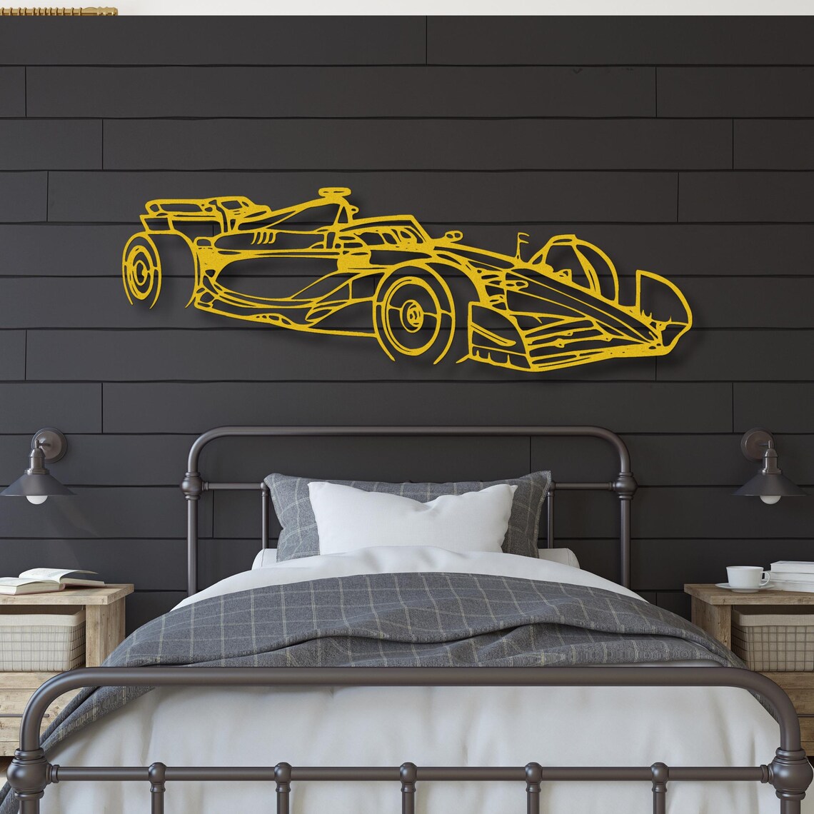 Formula 1 Car Metal Sign, F1 Car Silhouette, Minimalist Formula 1 Car ...