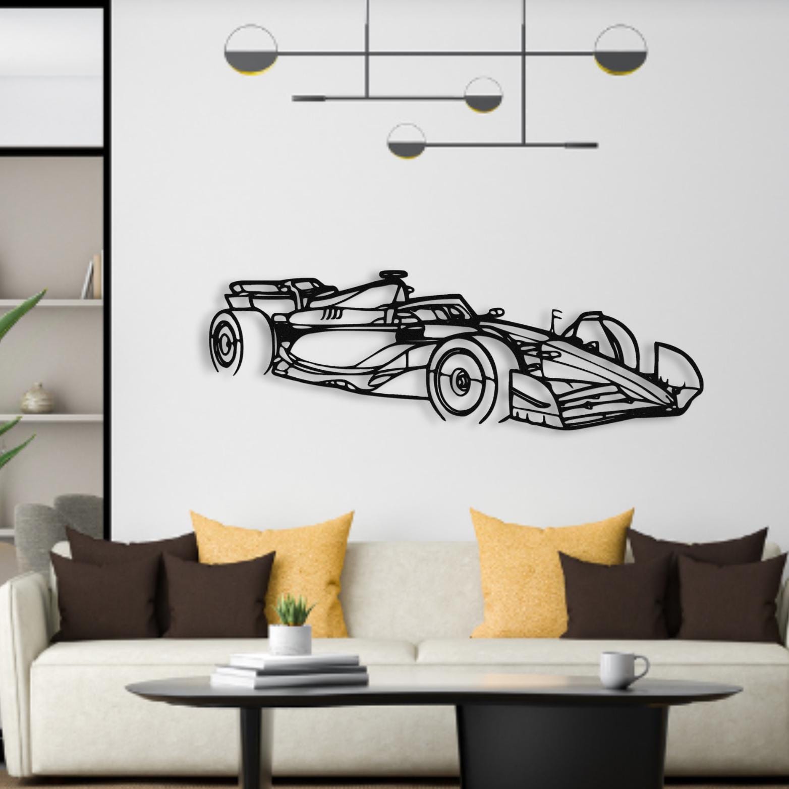 Formula 1 Car Metal Sign, F1 Car Silhouette, Minimalist Formula 1 Car ...