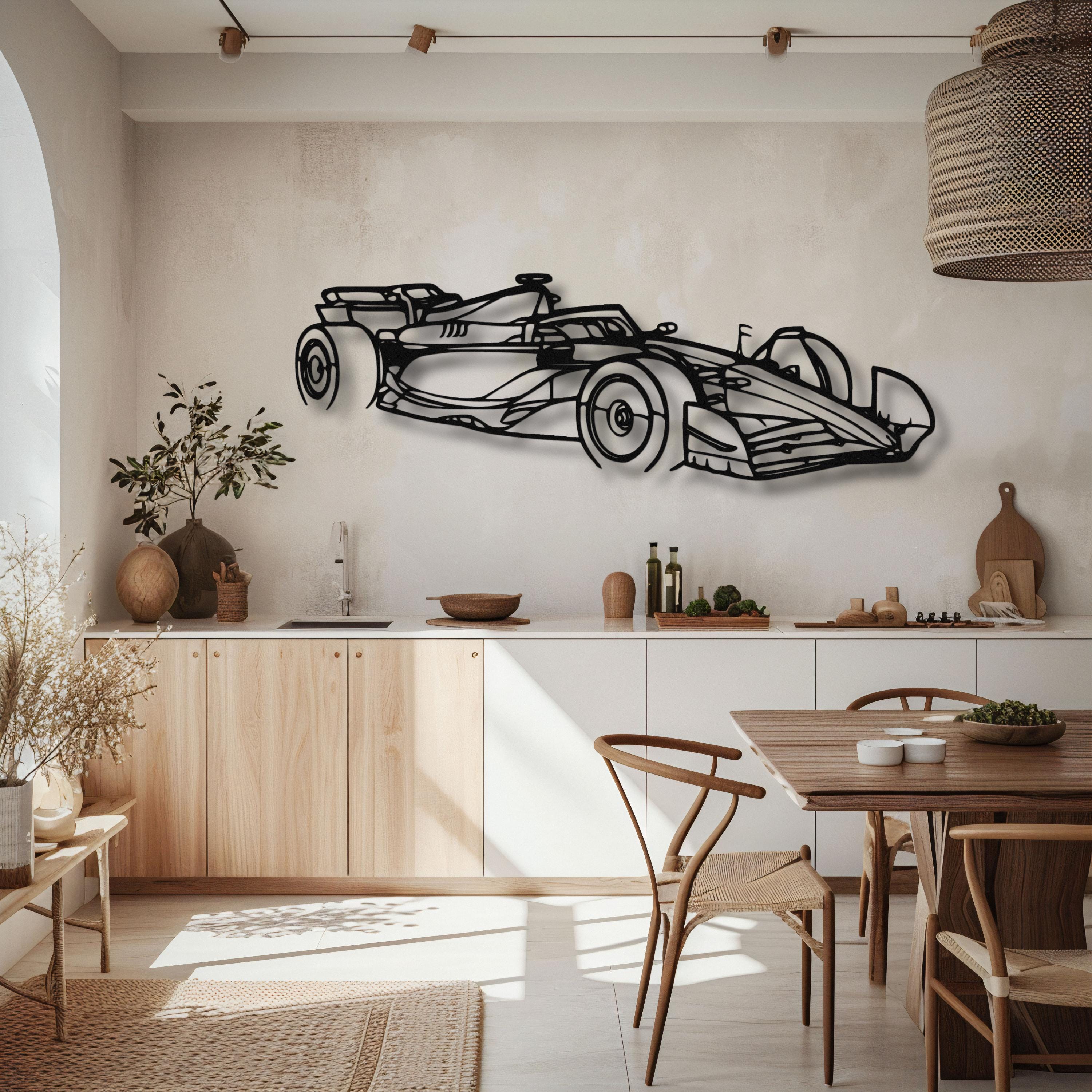 Formula 1 Car Metal Sign, F1 Car Silhouette, Minimalist Formula 1 Car ...
