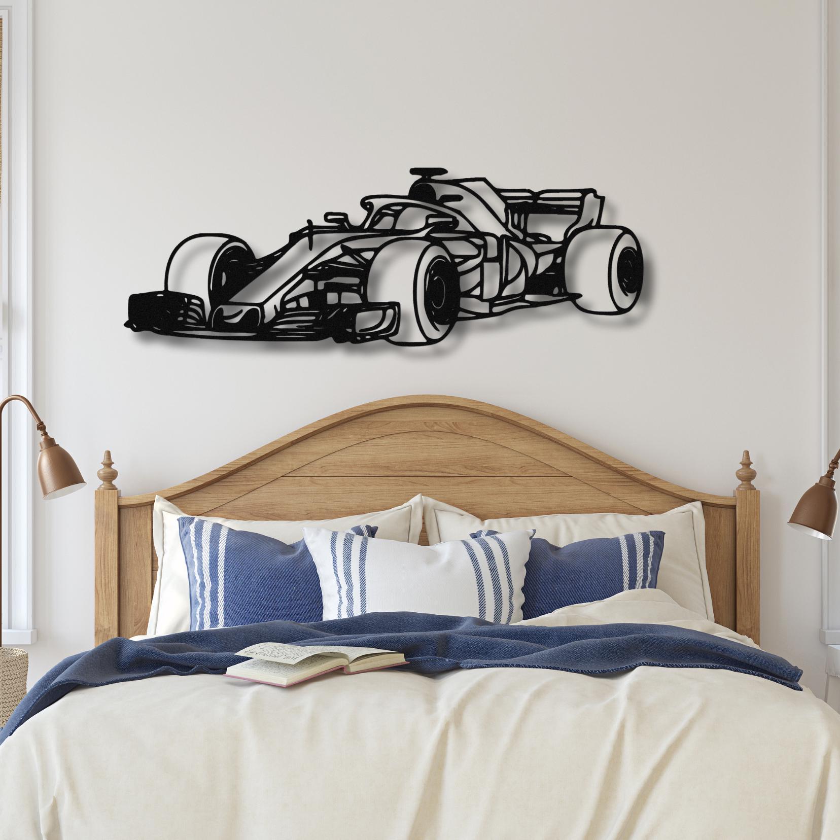 Formula 1 Car Metal Sign, F1 Car Silhouette, Minimalist Formula 1 Car ...