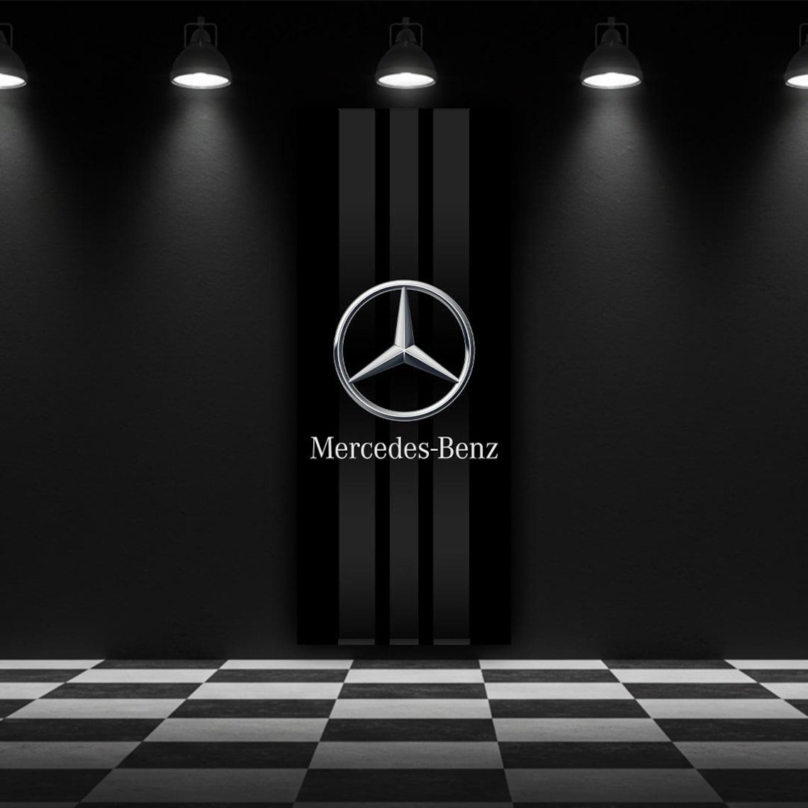 Mercedes Automotive Branded Banner, Garage, Man Cave, Auto Gift - Etsy