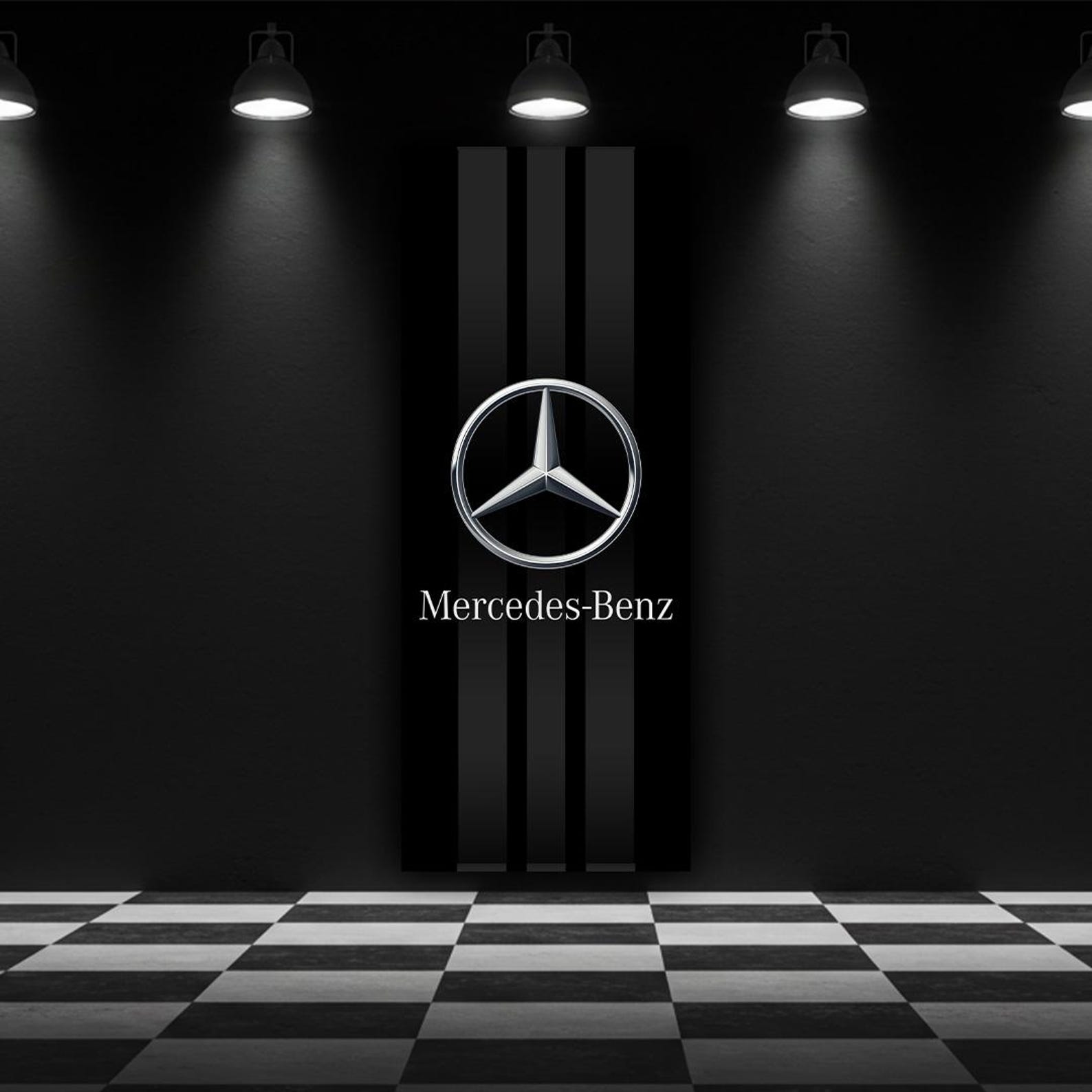 Mercedes Automotive Branded Banner, Garage, Man Cave, Auto Gift - Etsy