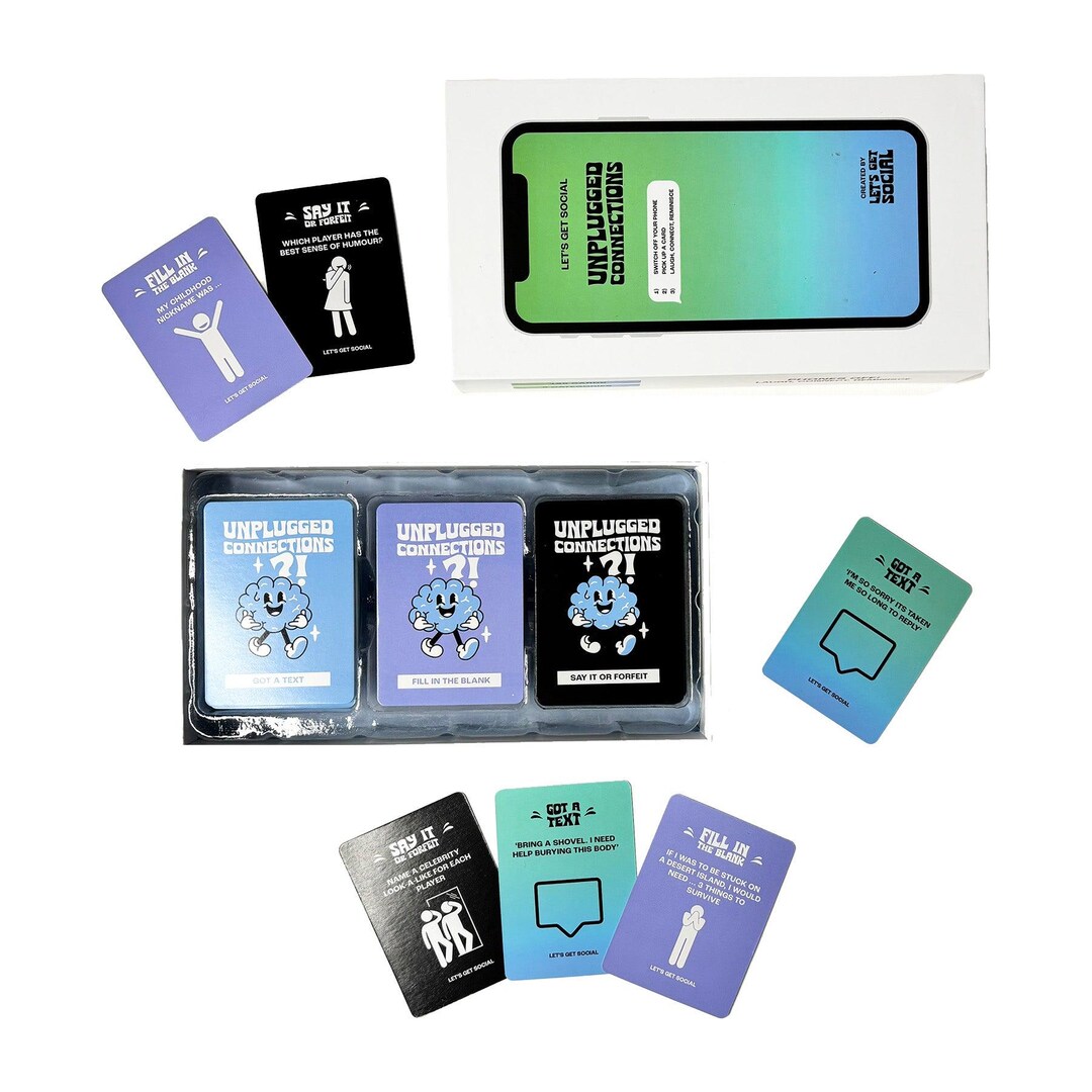Unplugged Connections Card Game, Meaningful Conversations, 120 Cards - Etsy
