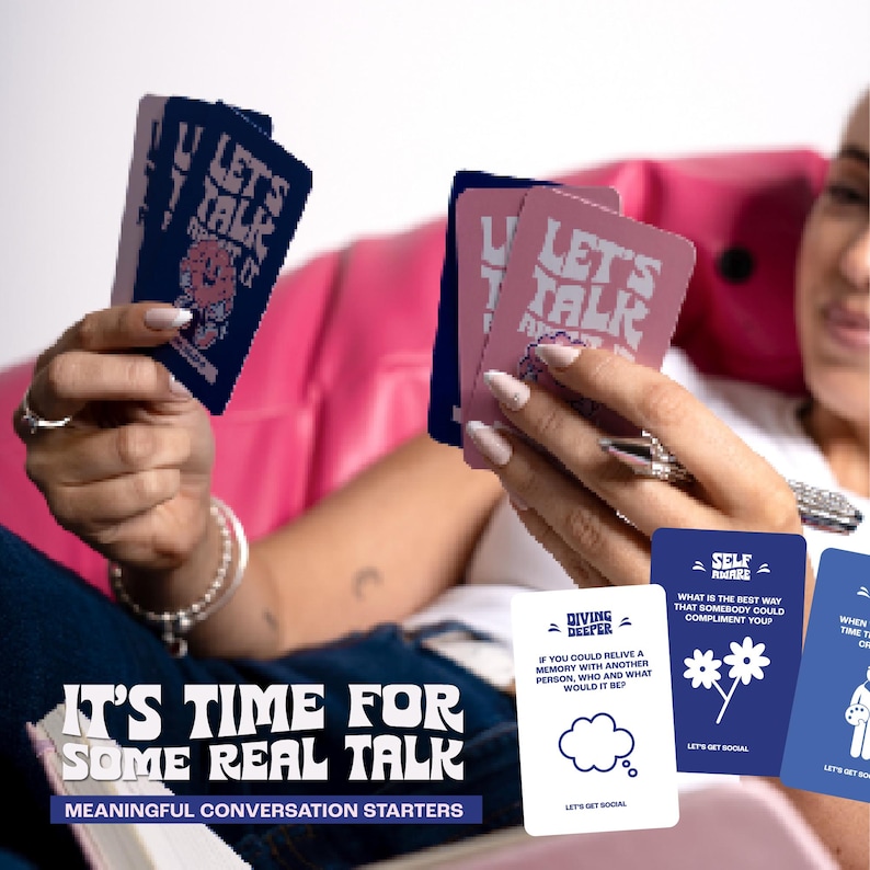 Let's Talk About It - 120 Mental Health Conversation Cards, Journal ...