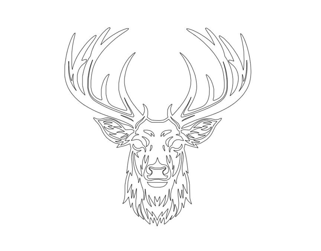 Stag Vector Image, Cricut, Clipart, CNC, Vcarve, SVG Download, PDF ...