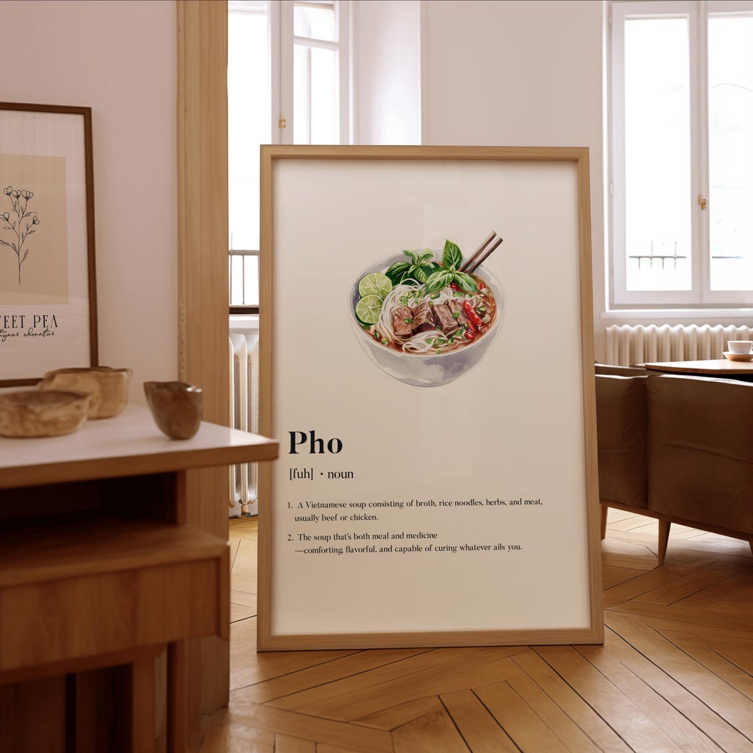 Pho Definition Print – Gourmet Kitchen Wall Art – Framed or Unframed ...