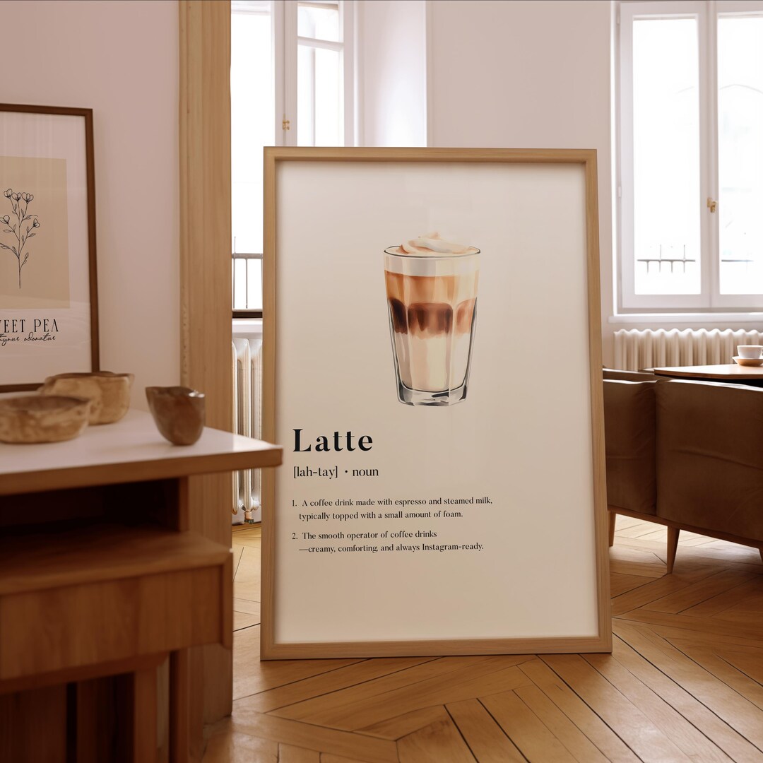 Latte Definition Print – Specialty Coffee Wall Art – Framed or Unframed ...