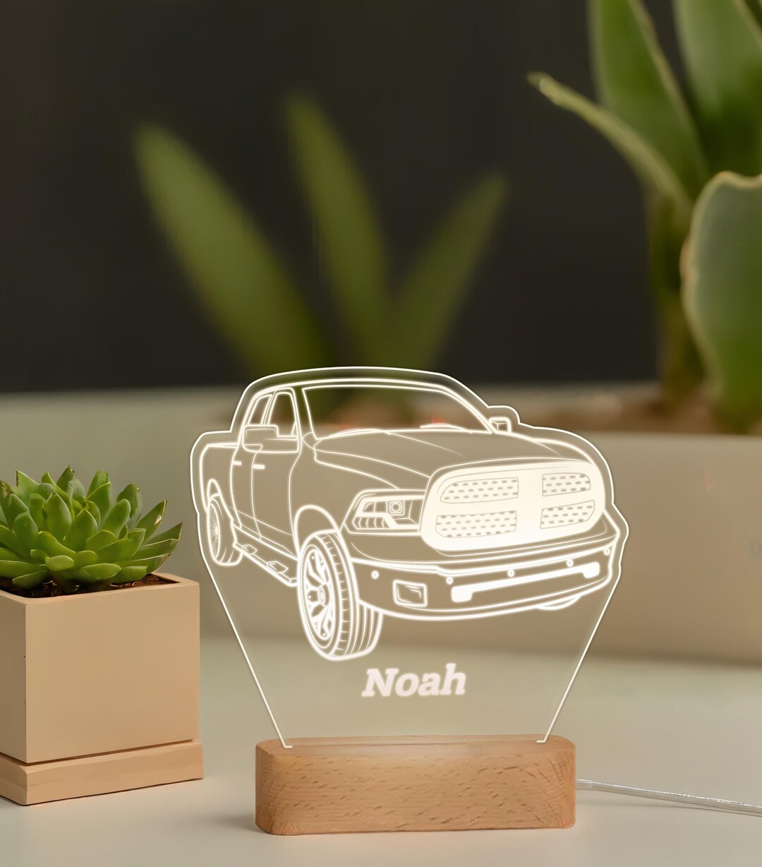Engraved 3D Car Sketch Lamp, Unique Supercar, Truck, Motorcycle Night ...