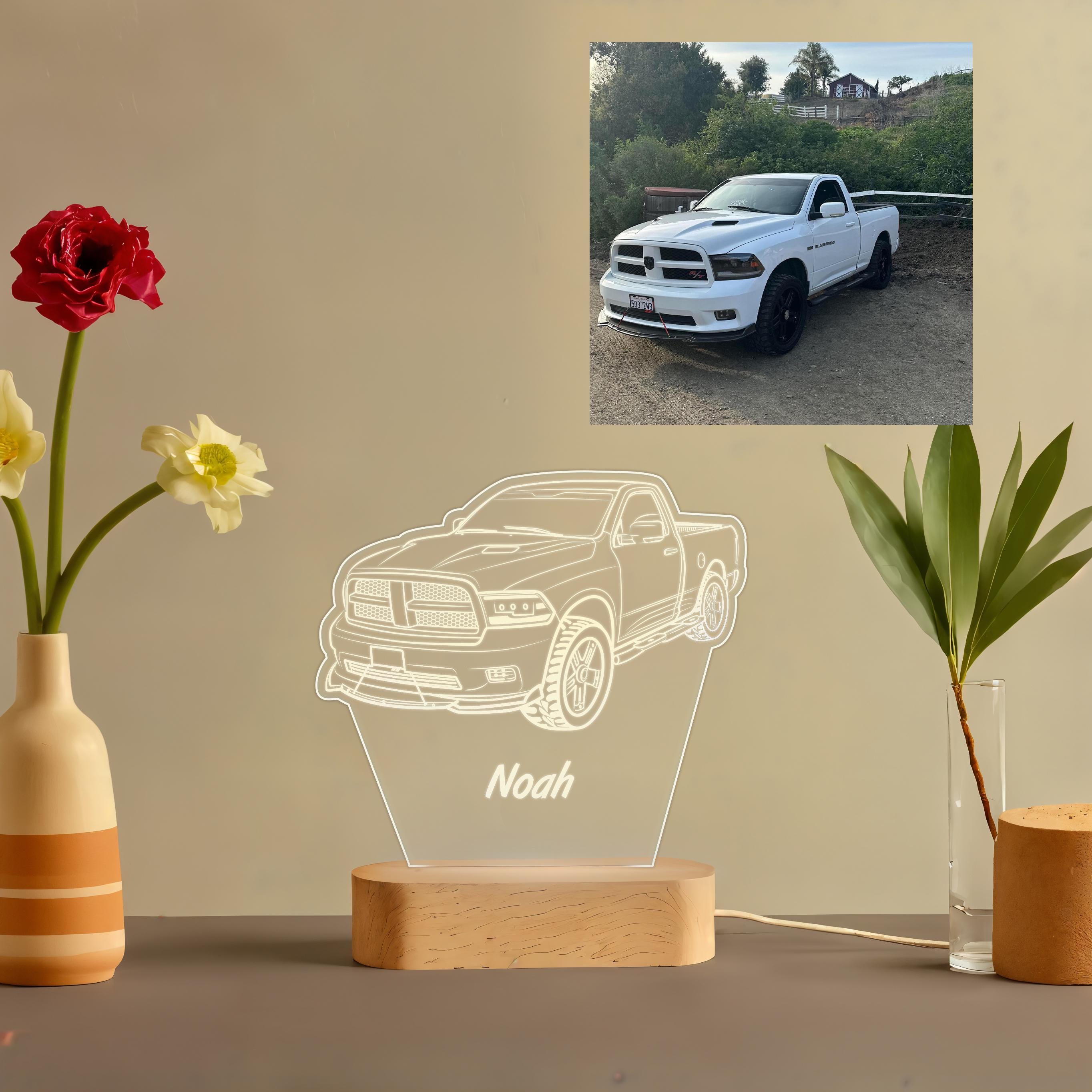 Custom 3D Car Night Light, Personalized Supercar Night Light, Truck ...