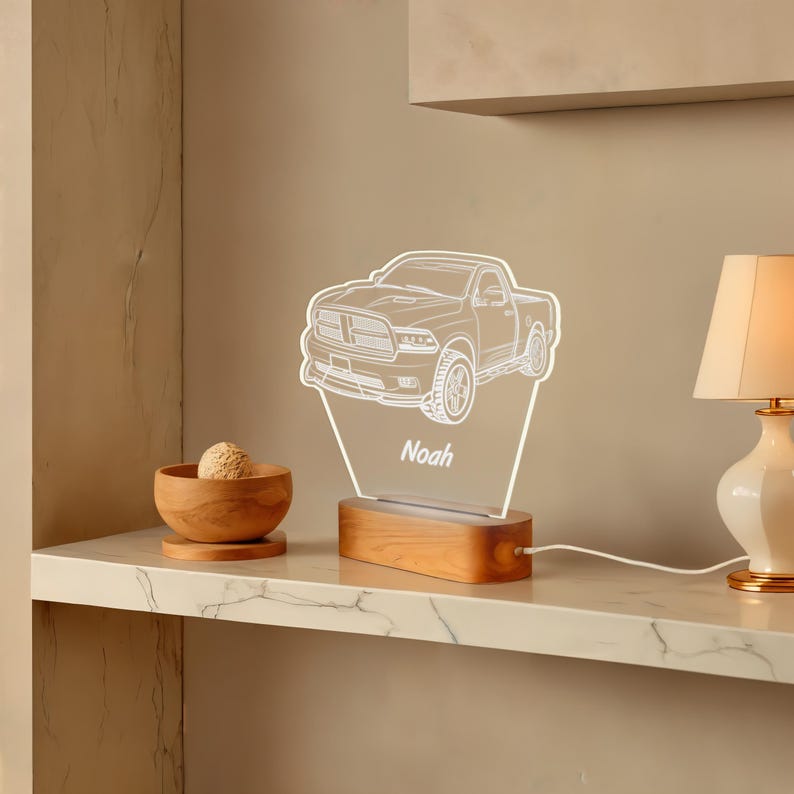 Custom 3D Car Night Light, Personalized Supercar Night Light, Truck ...