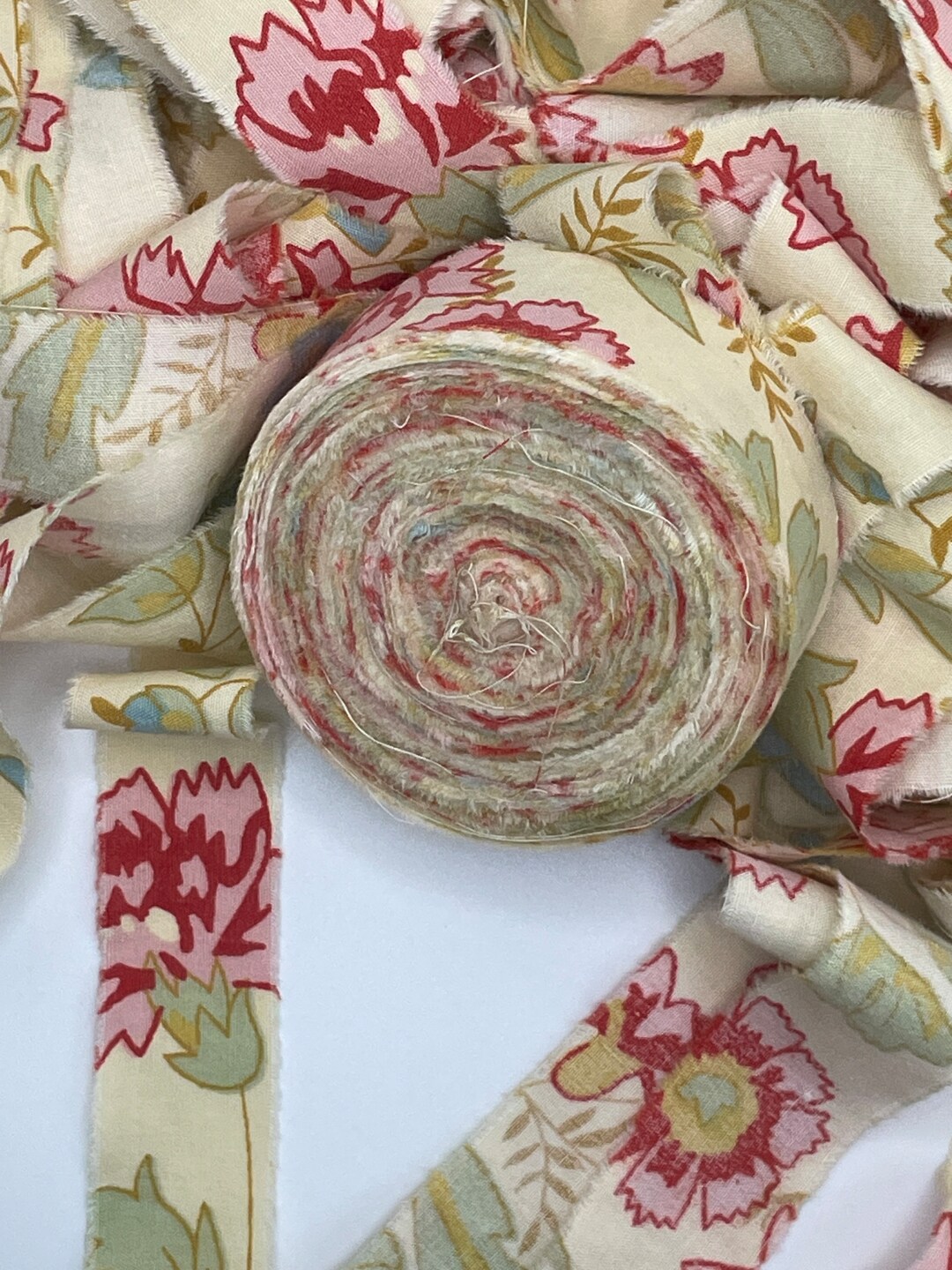 Rag Rug Fabric Strips 15 Yd Toothbrush Rug Yarn Banner Strips Amish ...