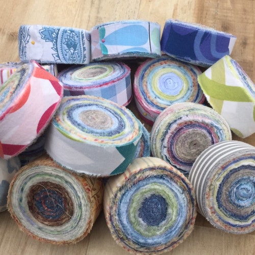 Rag Rug Fabric Strips 60 Yd Bold and Dark Colors Toothbrush - Etsy