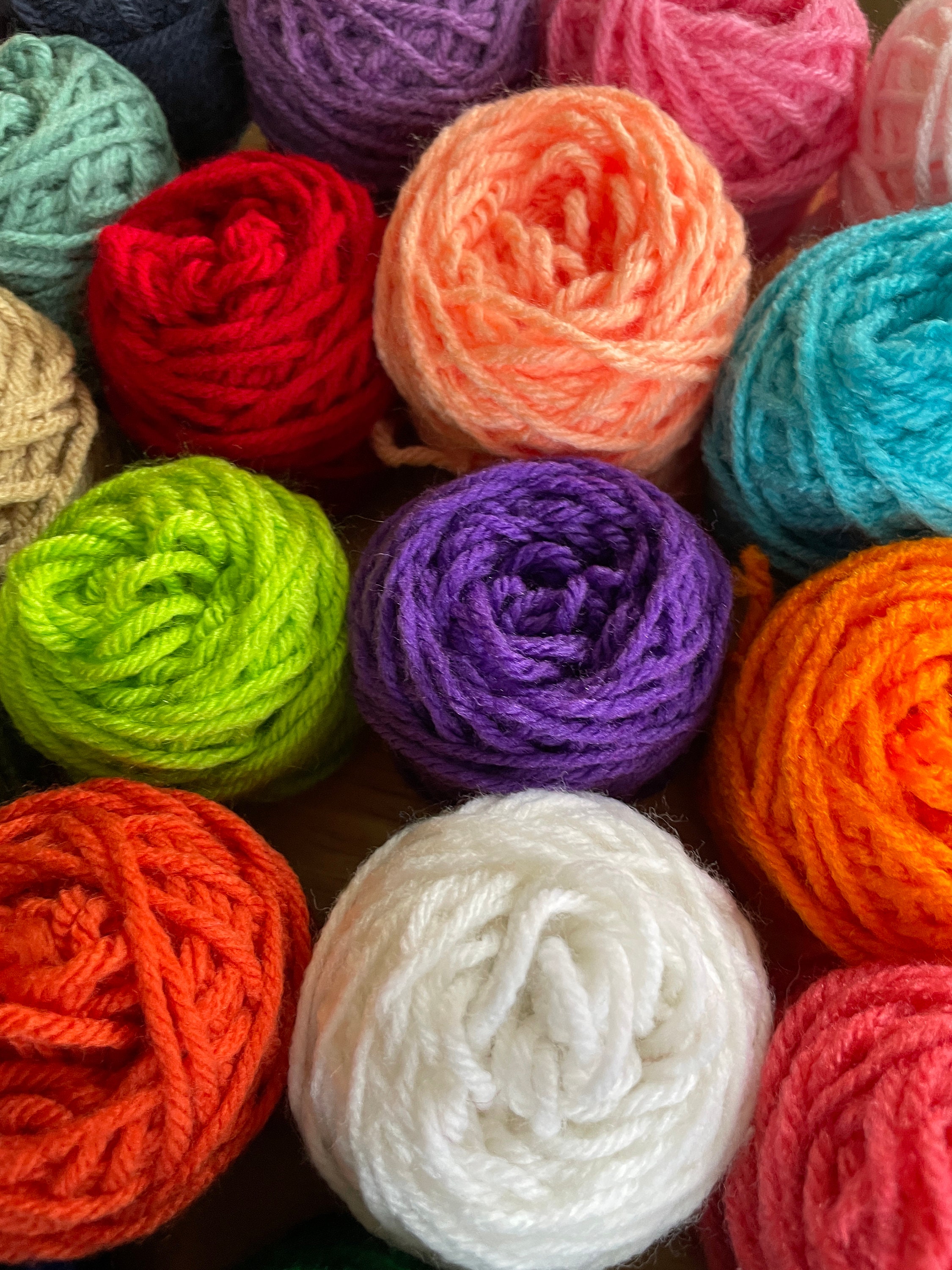 Scrap Yarn for Granny Square Plastic Canvas Scrap Afghan Crochet Knit ...