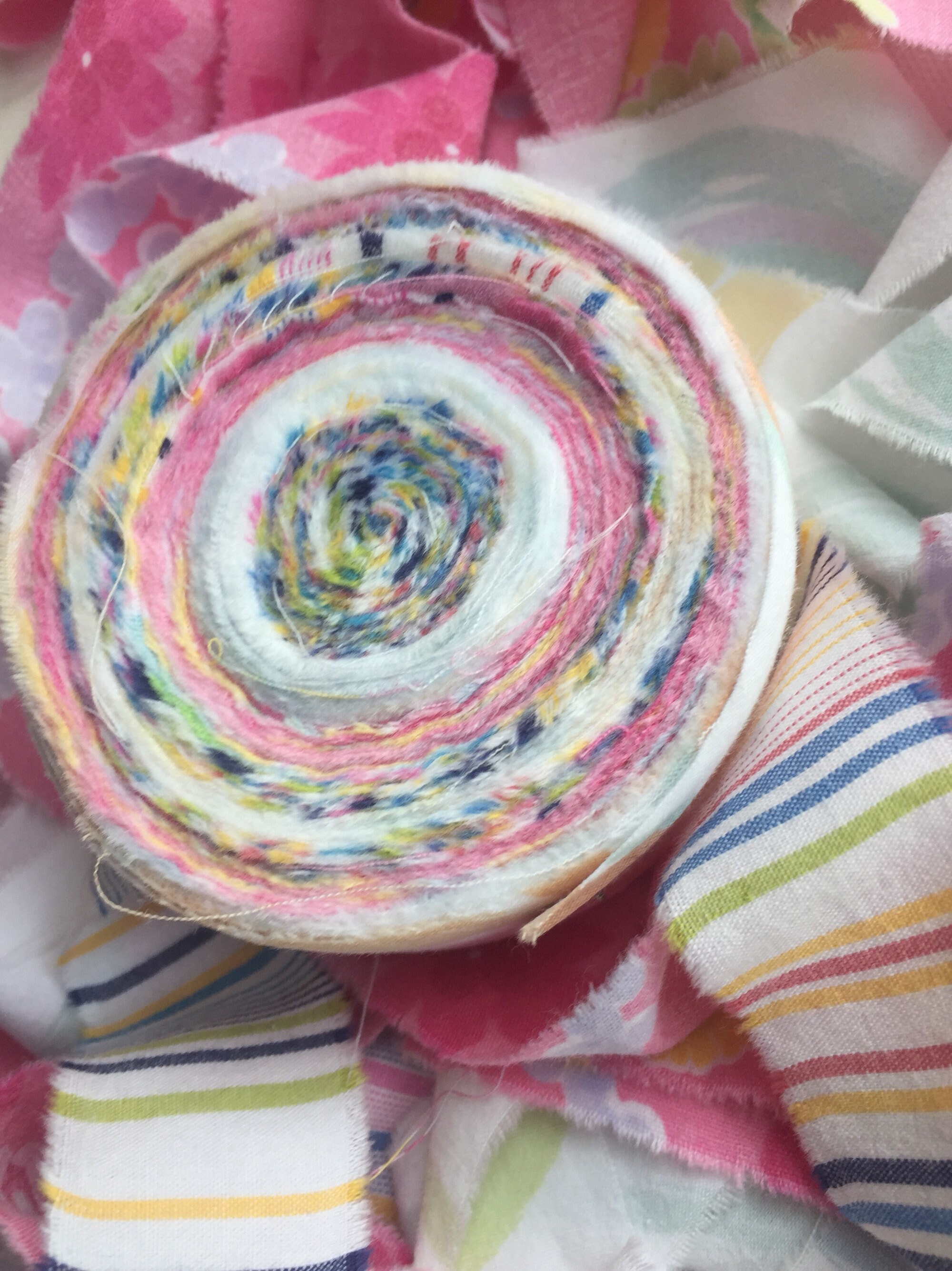 Rag Rug Fabric Strips 60 Yds Locker Hooking Toothbrush Rug Yarn Amish ...