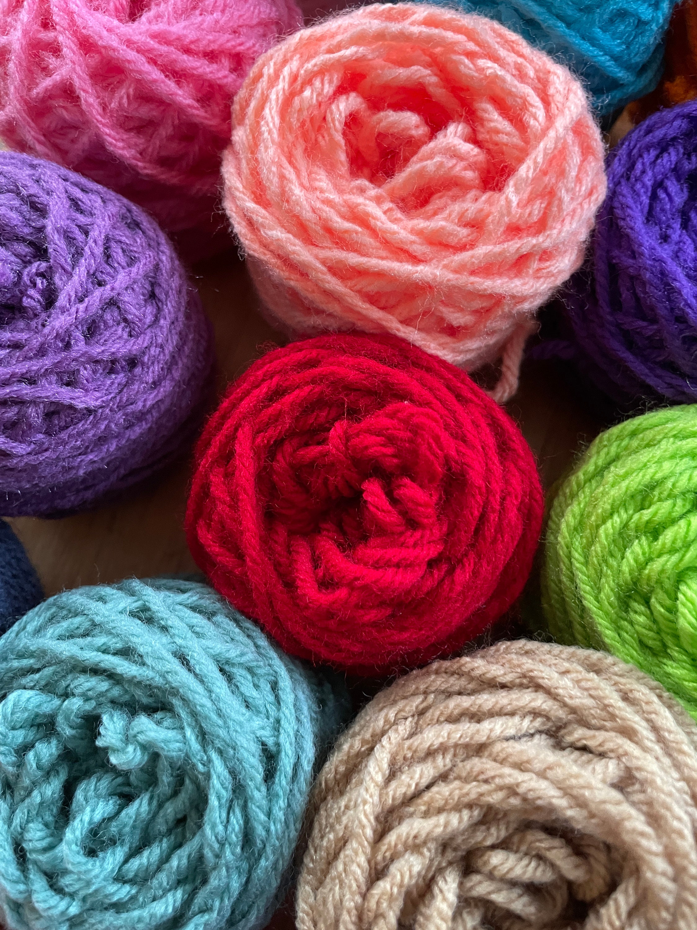 Scrap Yarn for Granny Square Plastic Canvas Scrap Afghan Crochet Knit ...