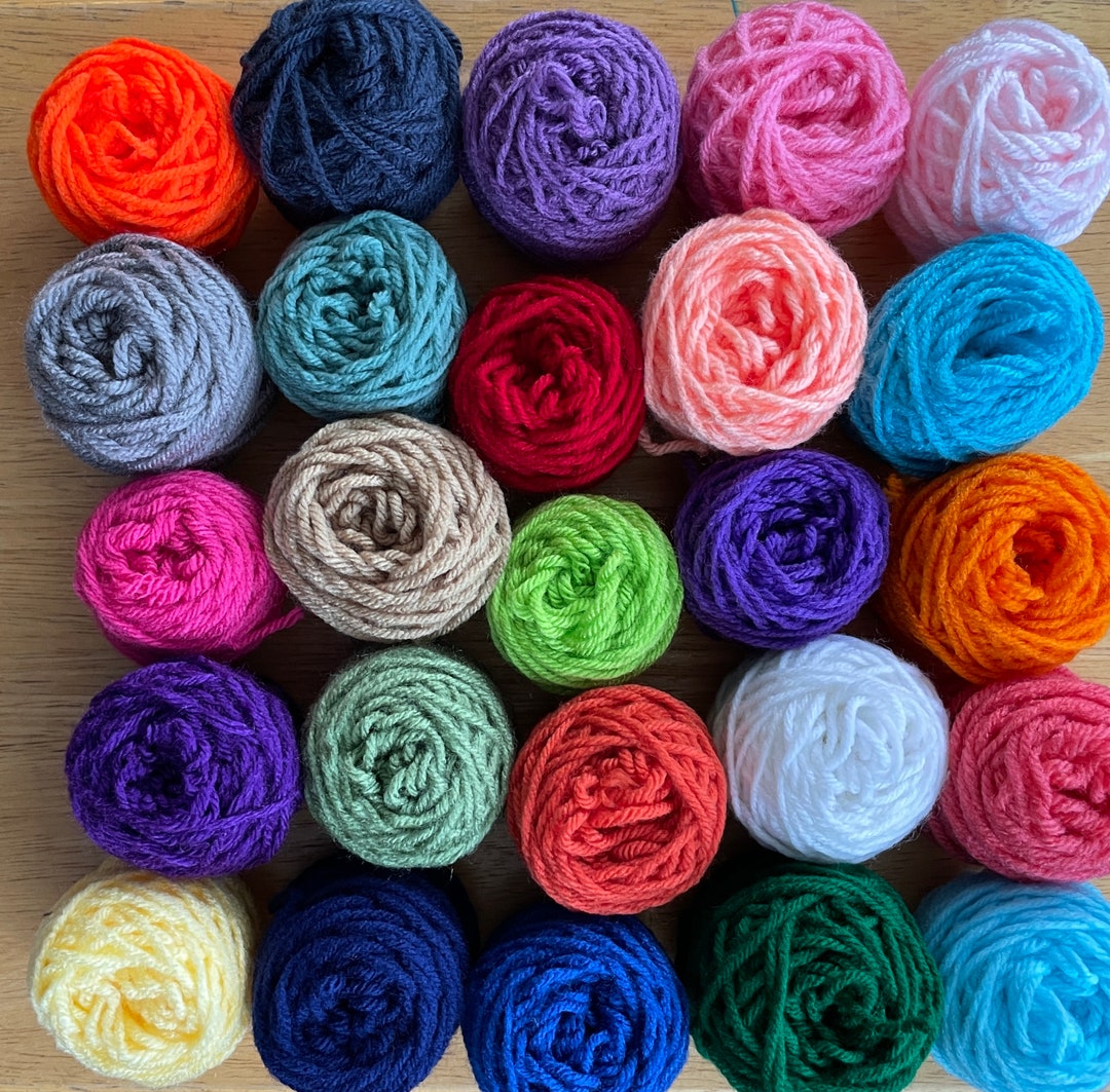 Scrap Yarn for Granny Square Plastic Canvas Scrap Afghan Crochet Knit ...