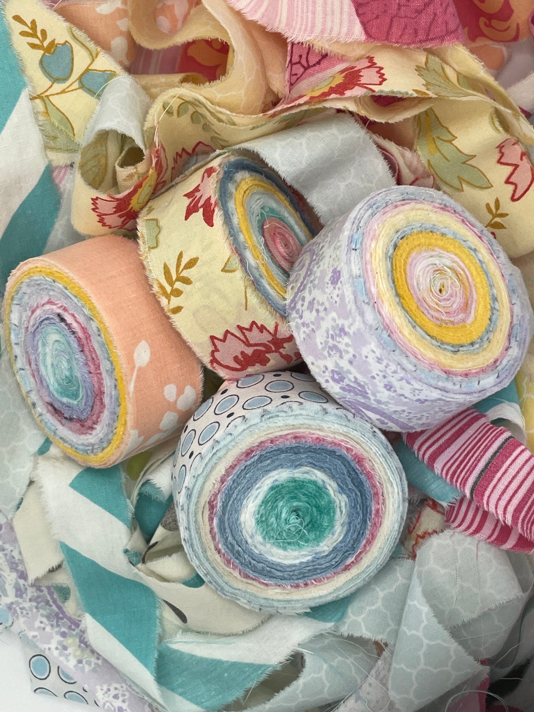 Rag Rug Fabric Strips, 15 Yd Roll, Mixed Color Prints & Solids - Etsy