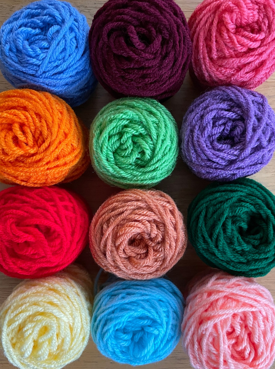Scrap Yarn for Granny Square Plastic Canvas Scrap Afghan Crochet Knit ...