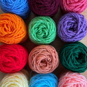 Scrap Yarn for Granny Square Plastic Canvas Scrap Afghan Crochet Knit ...
