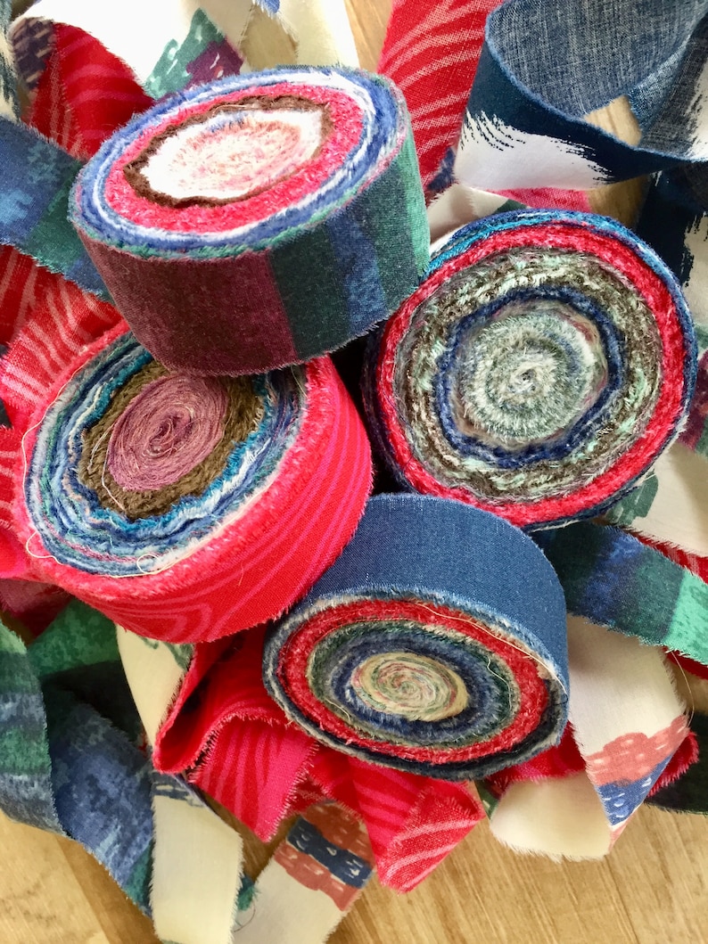 Rag Rug Fabric Strips Toothbrush Rug Yarn Banner Strips Amish - Etsy