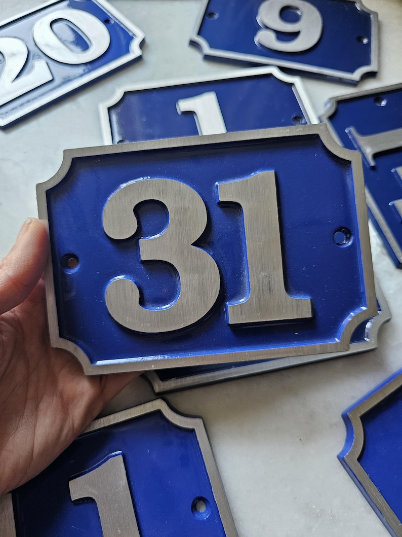 Aluminum House Number Plate – Modern Outdoor Address Sign - Etsy