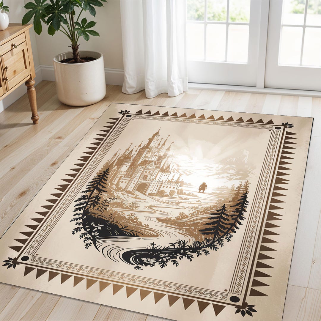 Fantasy Castle Rug: Medieval Storybook Design - Etsy