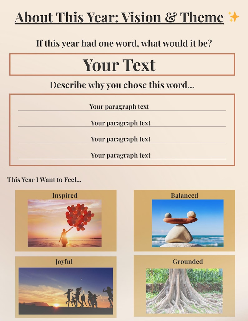2026 Digital Vision Board Kit | Canva Template | Goal Setter ...