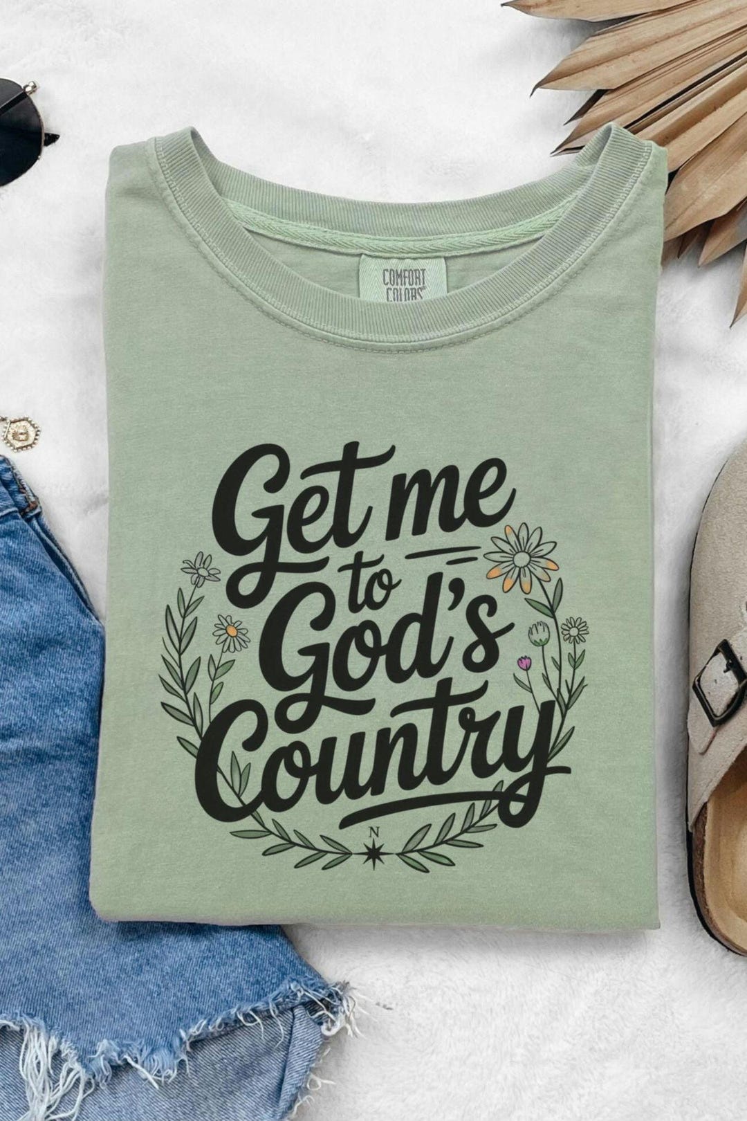 God's Country T-shirt: Comfort Colors Unisex Tee, Boho Christian Gift ...