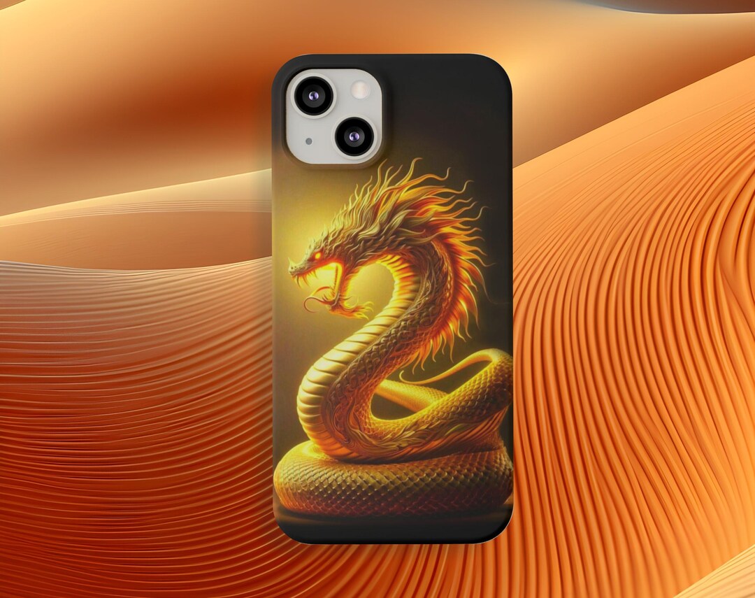 Biodegradable Cases, Golden Snake iPhone Case, Eco-friendly Snake Print ...