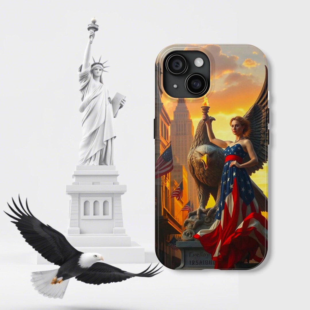 Statue of Liberty Phone Case, American Flag Case, Independence Day, NYC ...
