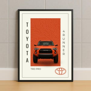 Inferno TRD Pro 4runner Minimalist Toppgraphy Poster | 5th Gen Toyota ...