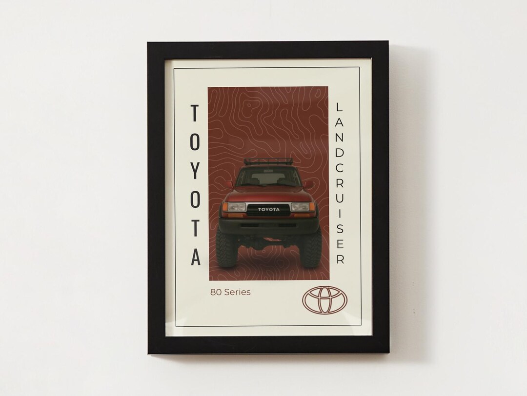 80 Series Land Cruiser Poster Print | Minimalist Retro SUV Wall Art ...