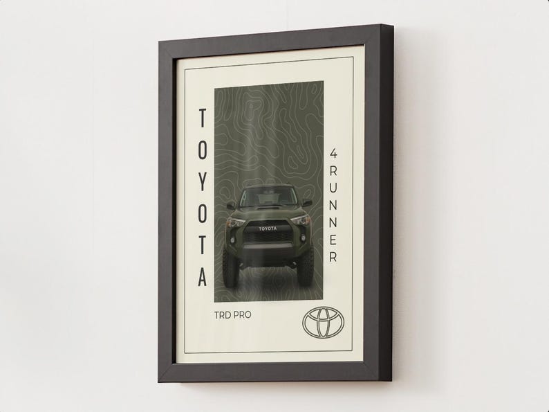 Army Green TRD Pro 4runner Poster | 5th Gen Toyota 4runner Wall Art ...