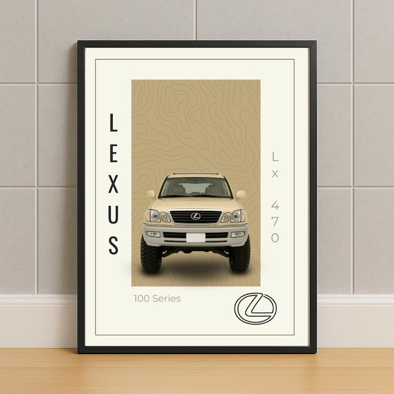 Lexus LX470 Enthusiast Minimalist Toppgraphy Poster | Iconic 100 Series ...