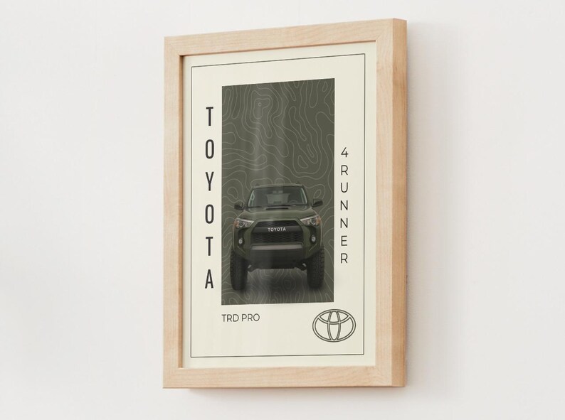 Army Green TRD Pro 4runner Poster | 5th Gen Toyota 4runner Wall Art ...