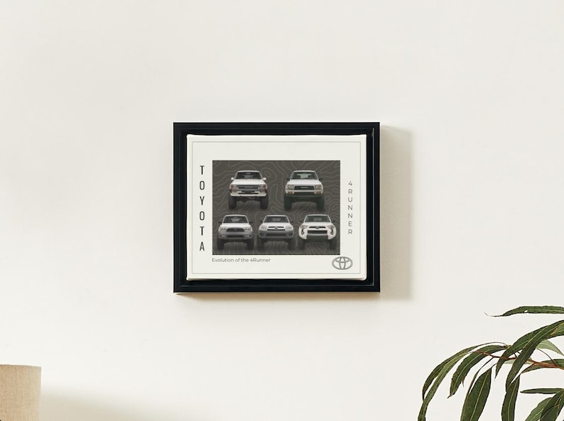 Toyota 4runner Evolution Poster – All 5 Generations | 4runner ...