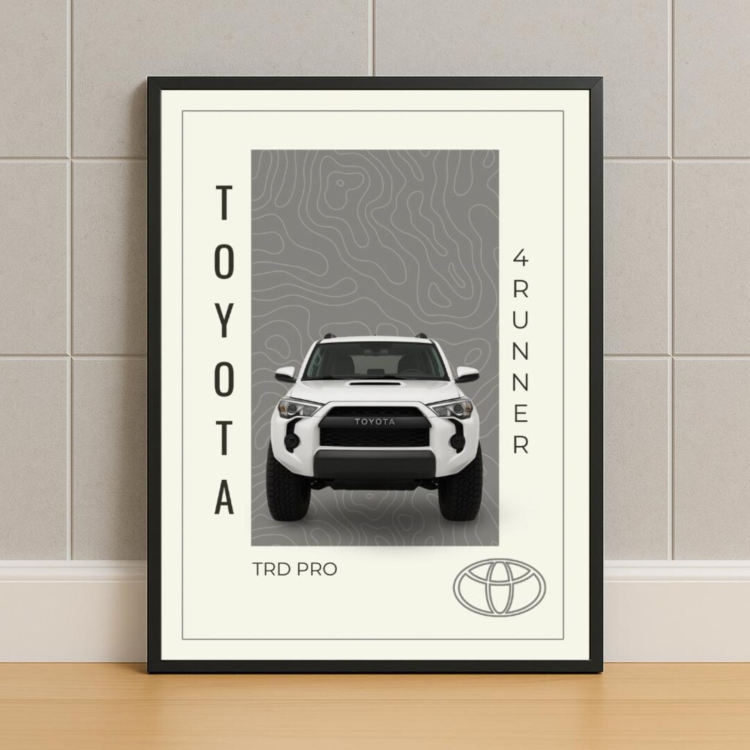 Icecap TRD Pro 4runner Minimalist Topography Poster | 5th Gen Toyota ...