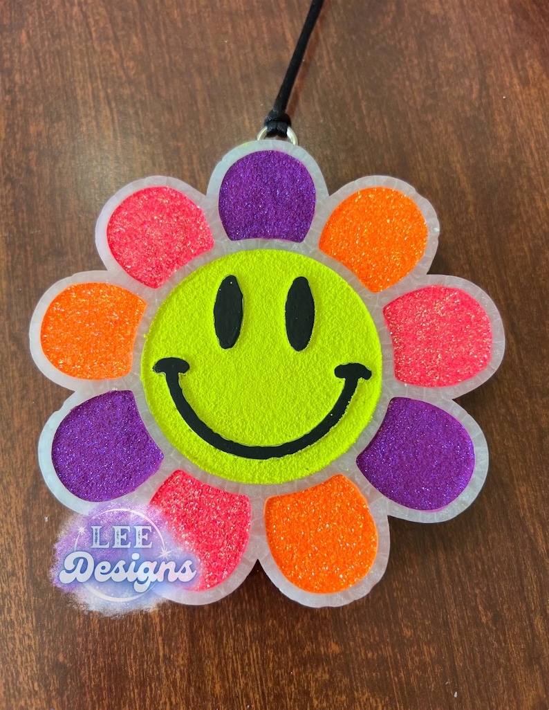 Smiley Flower Freshie Car Air Freshener | Air Freshener - Etsy