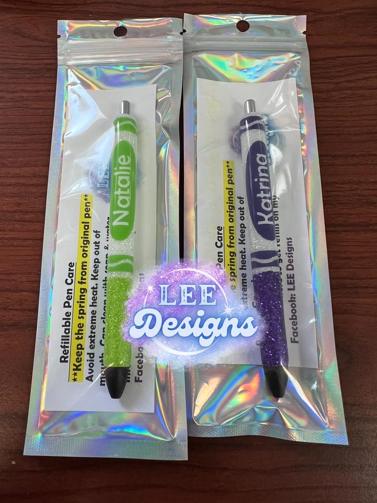 Personalized Epoxy Glitter Marker Pen Refillable Black Ink Custom ...