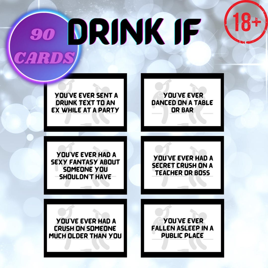 Party Game Drink If, Drinking Cards for Adults, Fun Card Game for House ...