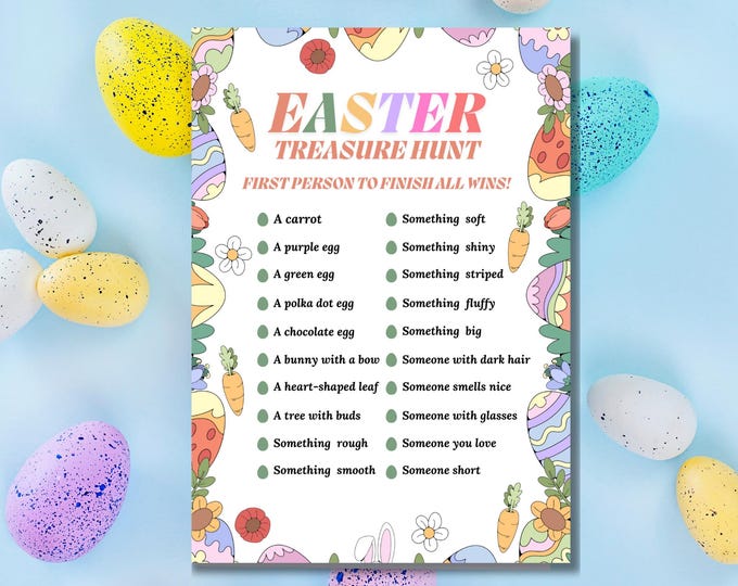 Difficult Easter Treasure Hunt Clues, Challenging Easter Scavenger Hunt ...