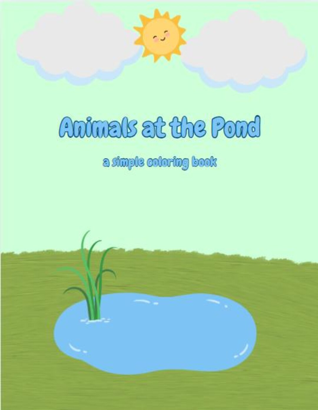 At the Pond a Simple Coloring Book Digital Coloring Book Download - Etsy
