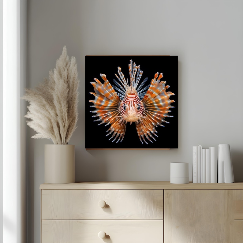 Lionfish, Digital Art Print, Wall Art, AI Generated, AI Art, Digital ...