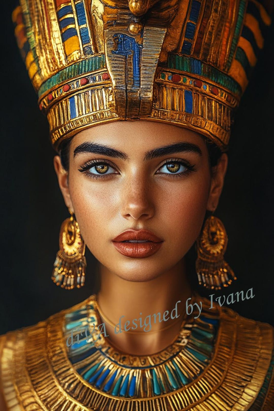 Egyptian Goddess, Digital Art Print, Wall Art, AI Generated, AI Art ...