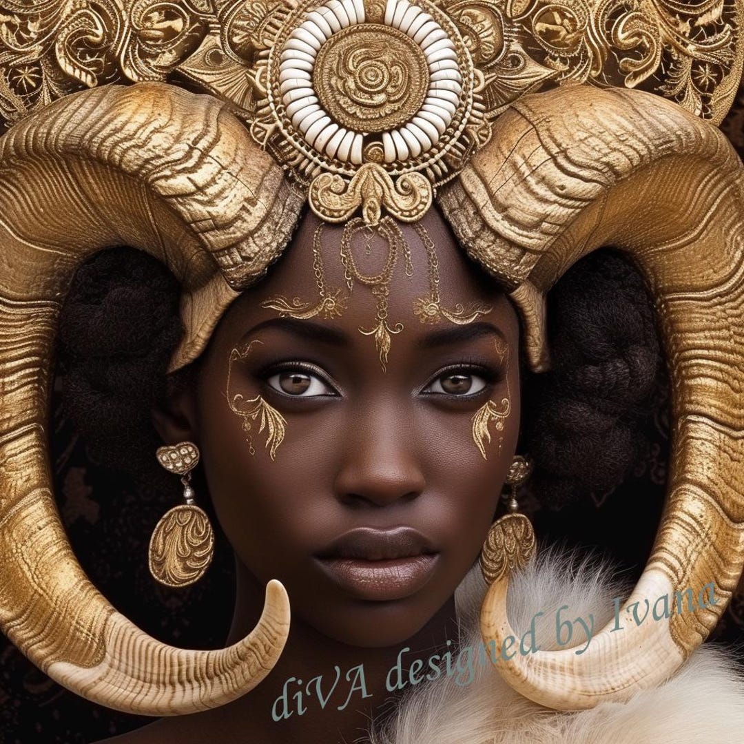 African Goddess Art Print, Fantasy Queen Portrait (digital Download) - Etsy