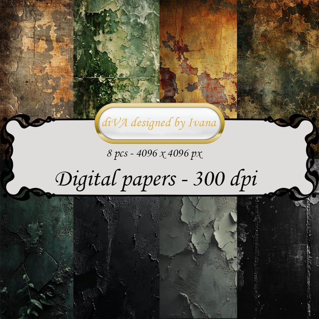 Grunge Wall Background, Digital Vintage Texture , Scrapbooking Paper ...