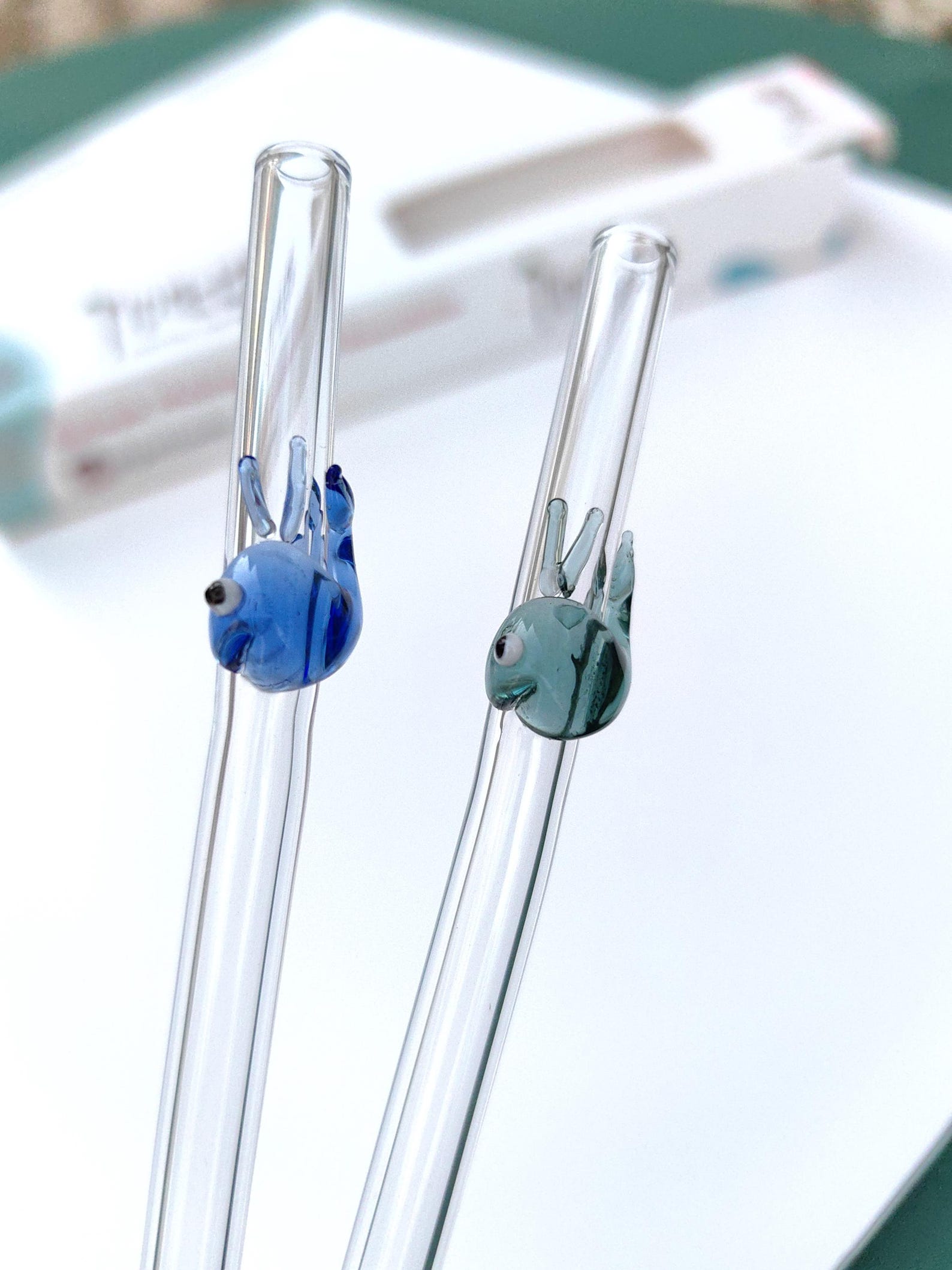 Straw, Whale Glass Straw, Smoothee Glass Straws With Whale, Handmade ...