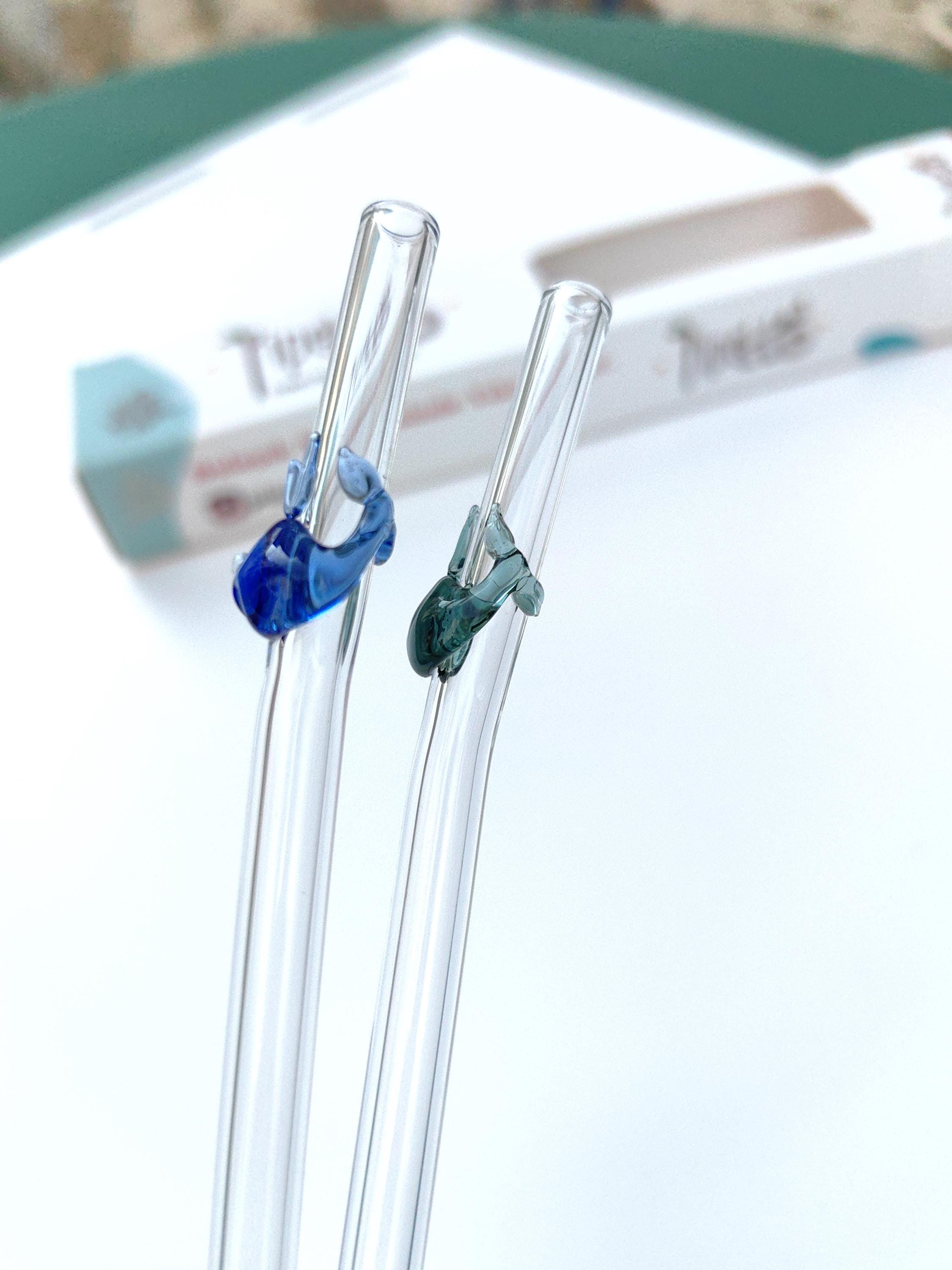 Straw, Whale Glass Straw, Smoothee Glass Straws With Whale, Handmade ...