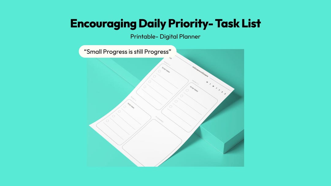 Encouraging Daily Priority- Task List - Etsy